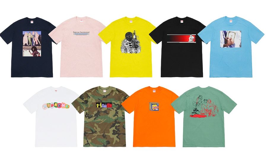 Nuevo lanzamiento de camisetas Supreme Fall 2019 El Zocco